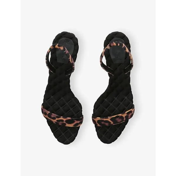 Aera Claudia 70 Leopard Velvet Slingback Sandals