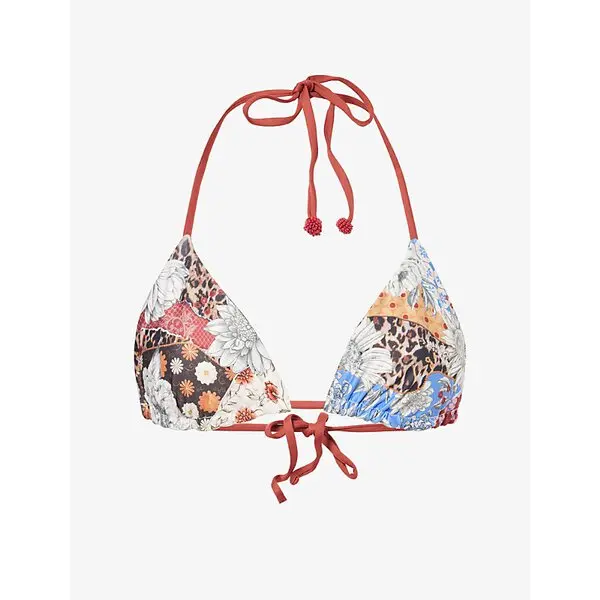 Agua Bendita Lolita Quilt Bikini Top - Multicolor