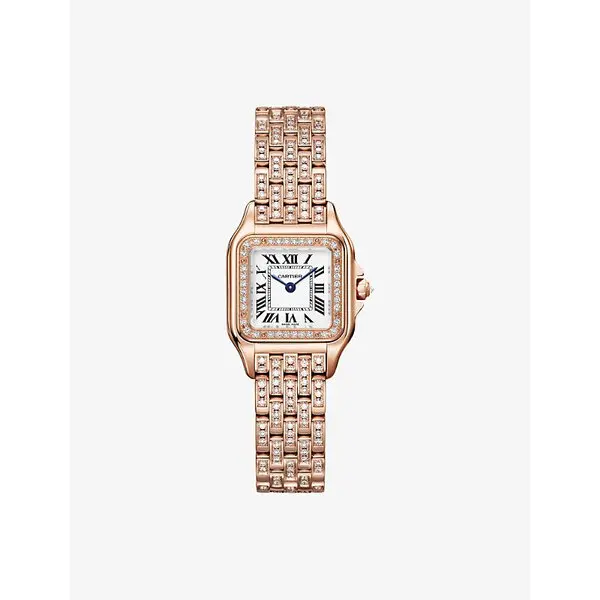 CARTIER Panthère De Mini 18ct Rose-gold And Diamond Quartz Watch - Rose Gold