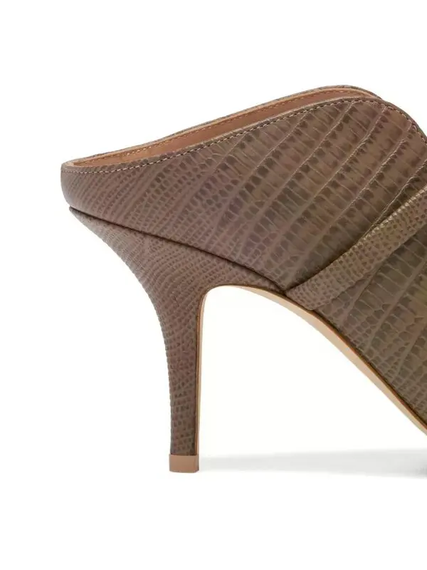 MALONE SOULIERS Maureen 70mm Leather Mules - Brown