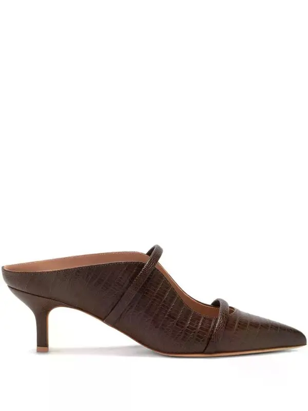 MALONE SOULIERS Maureen Embossed Leather Mules