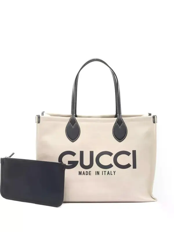 Gucci Printed Tote Bag - Neutrals