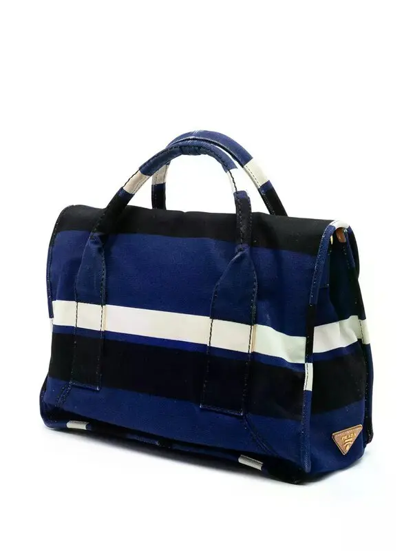 Prada Canvas Canapa Pattina Satchel