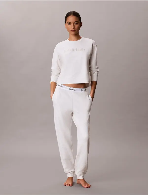 Calvin Klein Modern Terry Joggers - Snow Heather