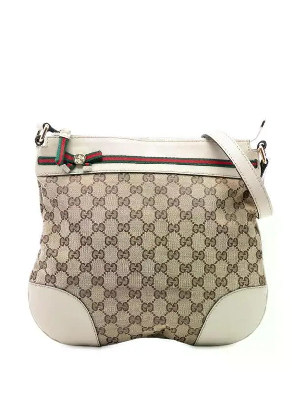 Gucci Gg Canvas Web Mayfair Crossbody Bag - Brown