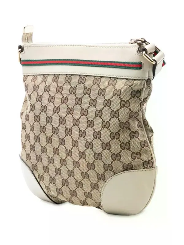 Gucci Gg Canvas Web Mayfair Crossbody Bag - Brown
