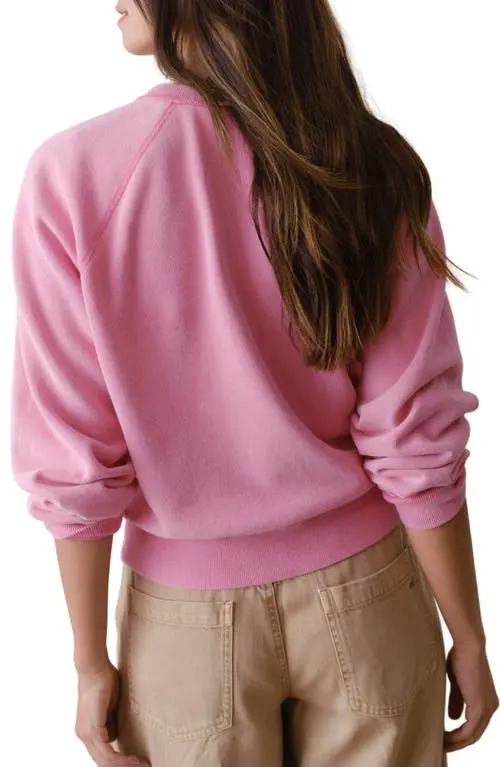 Marine Layer Cloud 9 Reversible Cotton Blend Sweatshirt - Fuscia