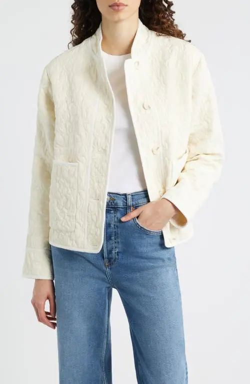 Bernardo Quilted Jacquard Jacket