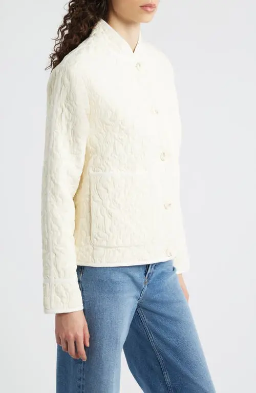 Bernardo Quilted Jacquard Jacket