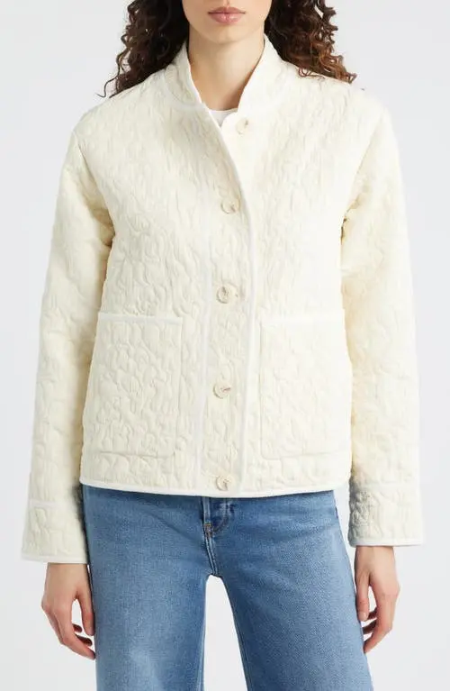 Bernardo Quilted Jacquard Jacket