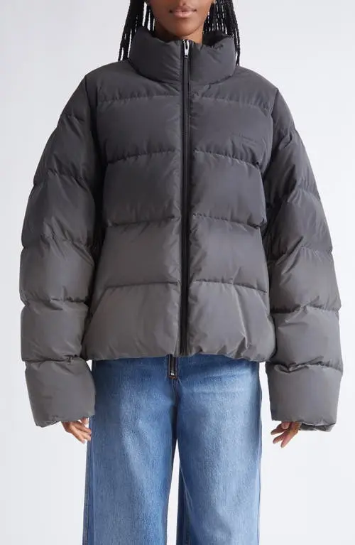 Alexander Wang Reflective Gradient Puffer Jacket - Silver/black