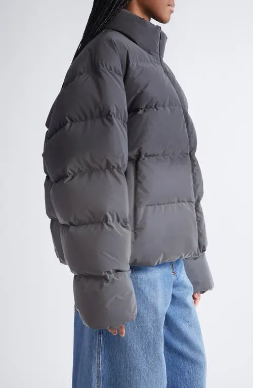 Alexander Wang Reflective Gradient Puffer Jacket - Silver/black