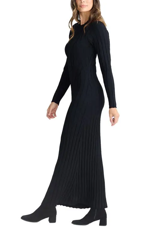 BRAVE+TRUE Chloe Long Sleeve Rib Maxi Dress