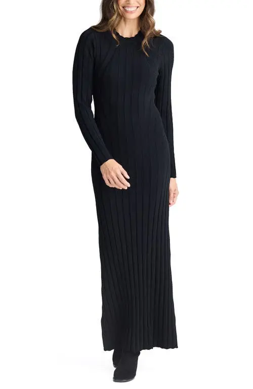 BRAVE+TRUE Chloe Long Sleeve Rib Maxi Dress