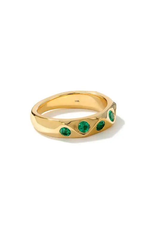 MARK HENRY Sculpted Wave Gemstone Fine Ring - Emerald
