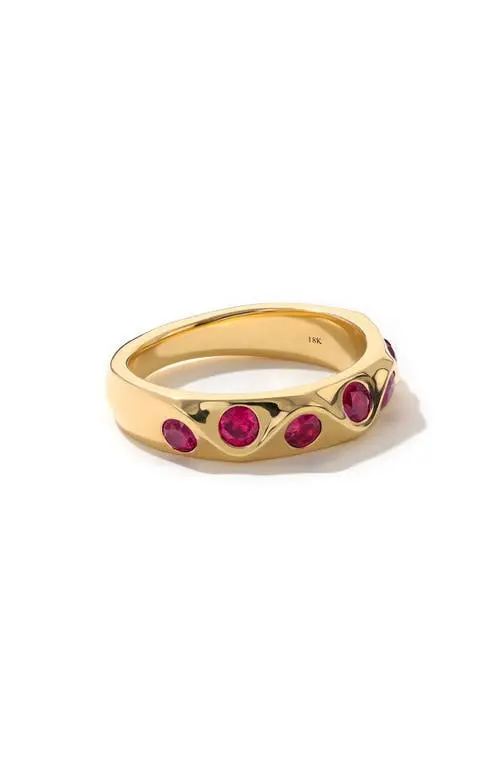 MARK HENRY Sculpted Wave Gemstone Fine Ring - Ruby