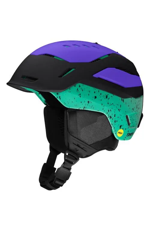 SMITH Vantage 2 Snow Helmet With Mips - Black/ultraviolet/emerald
