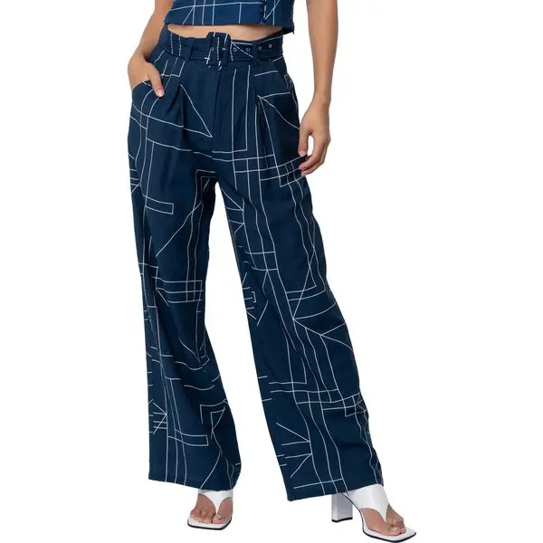 CIEBON Sydney Print Wide Leg Pants