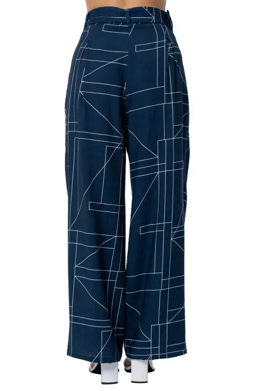 CIEBON Sydney Print Wide Leg Pants