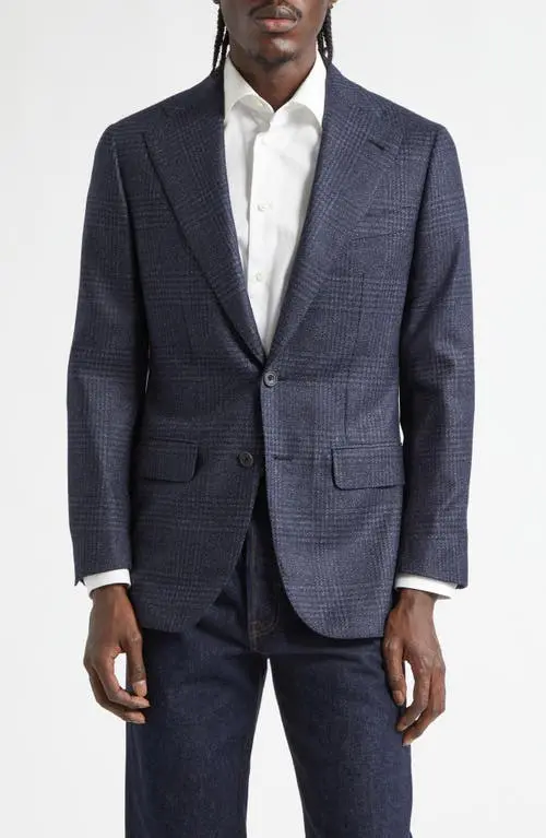 Thom Sweeney Structured Single Breasted Plaid Sport Coat