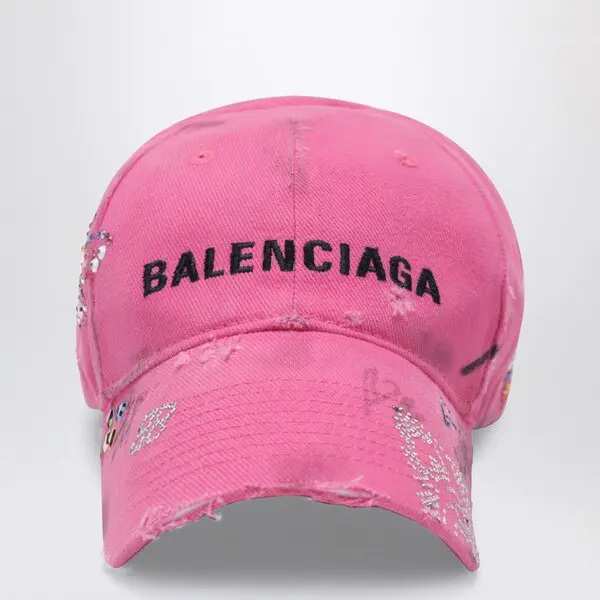 Balenciaga Upcycled Cotton Drill Cap - Pink