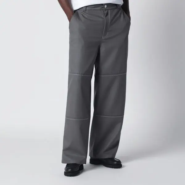 Ami Wool Canvas Workwear Trousers