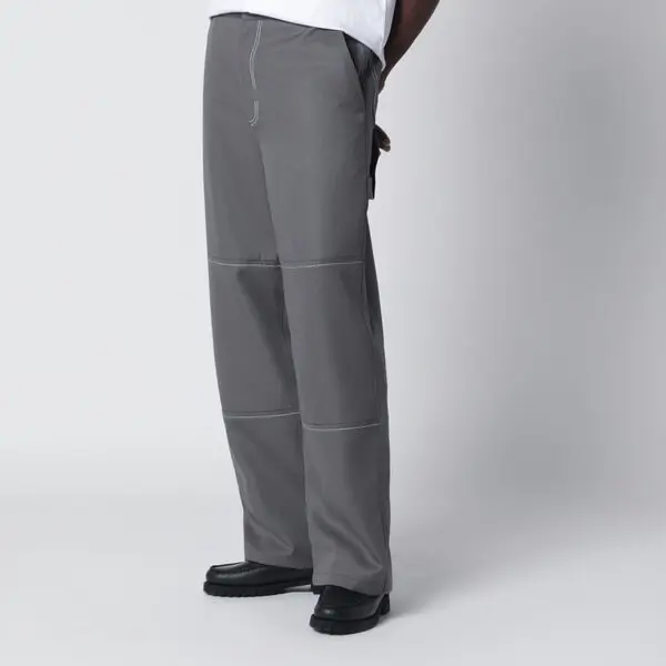 Ami Wool Canvas Workwear Trousers