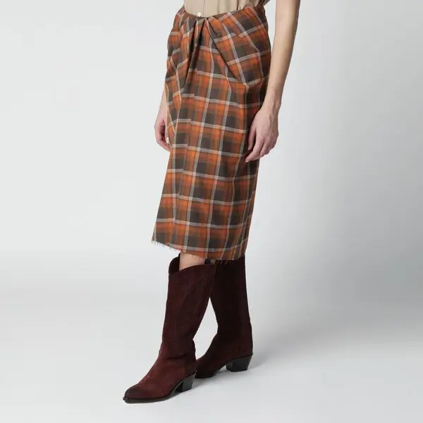 6397 Tartan Wool-blend Skirt - Multicolor