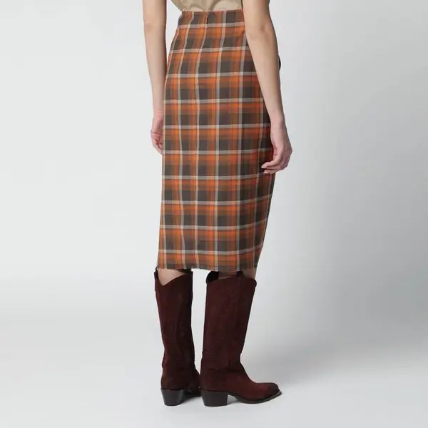 6397 Tartan Wool-blend Skirt - Multicolor
