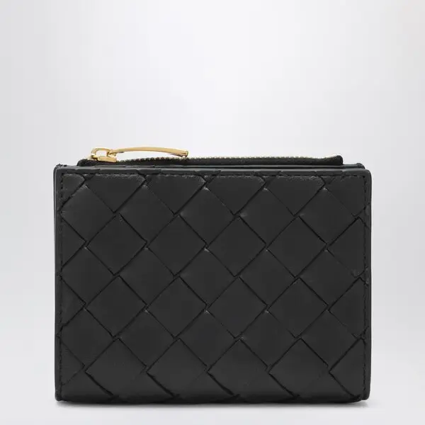 Bottega Veneta Small Intrecciato Bi-fold Wallet - Black