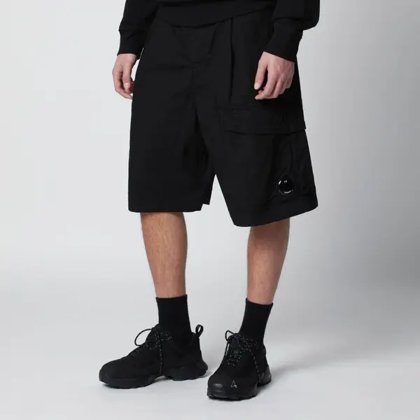 C.P. COMPANY Cotton Bermuda Shorts - Black