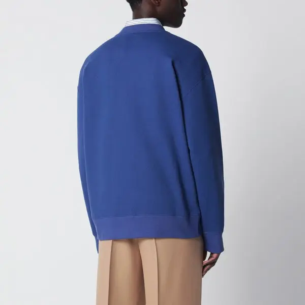 Valentino Garavani Sweatshirt With Panther Print - Blue