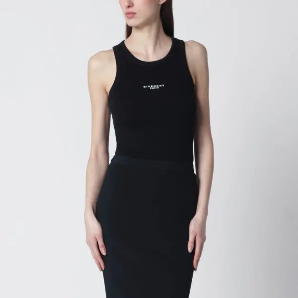 Givenchy Slim-cut Tank Top With Logo - Black
