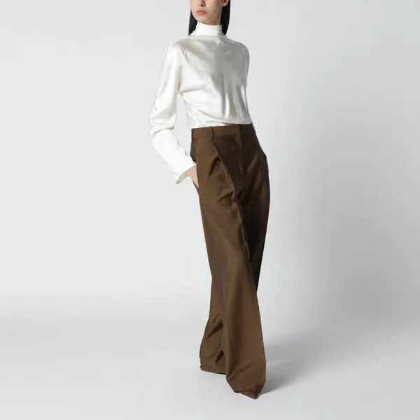 RÓHE Light Wool-blend Wide-leg Trousers