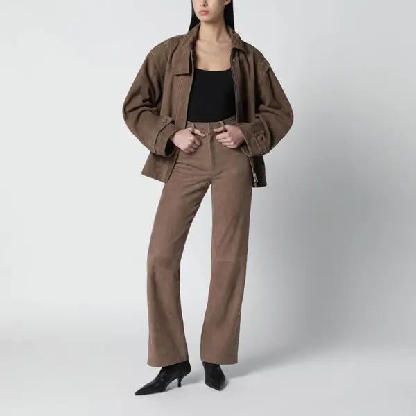 ROTATE BY BIRGER CHRISTENSEN Suede Trousers