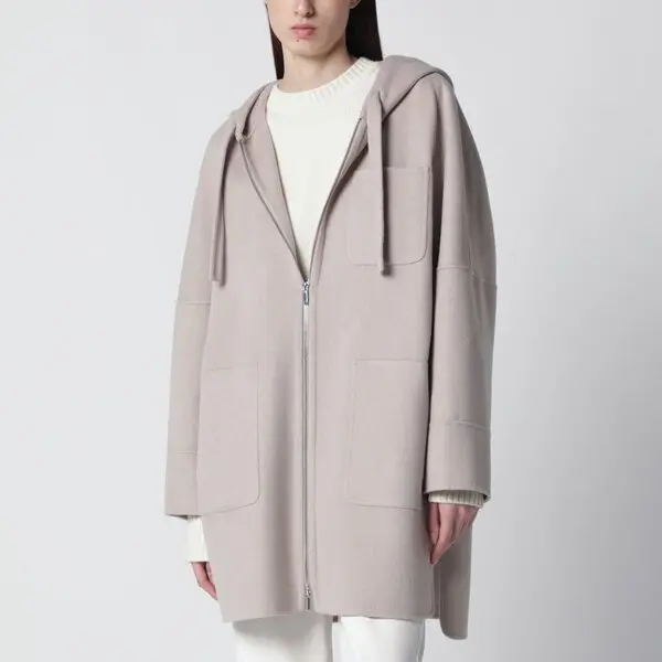 Max Mara Hooded Virgin Wool Coat