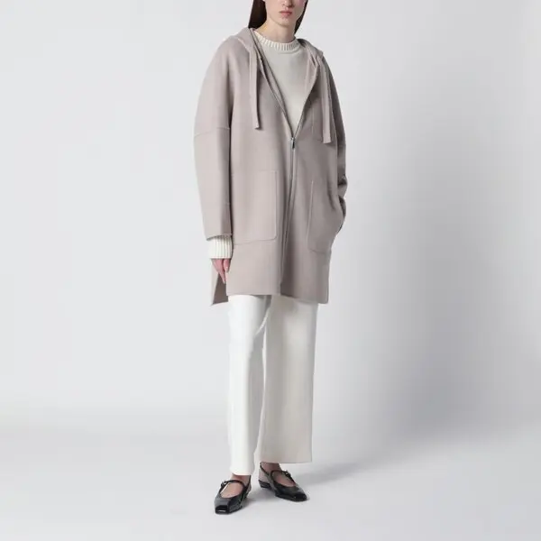 Max Mara Hooded Virgin Wool Coat