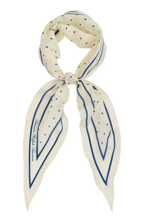 Ralph Lauren Dot Silk Diamond Scarf