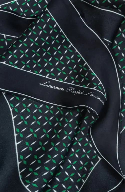 Ralph Lauren Geometric Silk Diamond Scarf