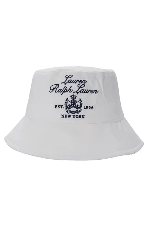 Ralph Lauren Embroidered Bucket Hat - Bright White