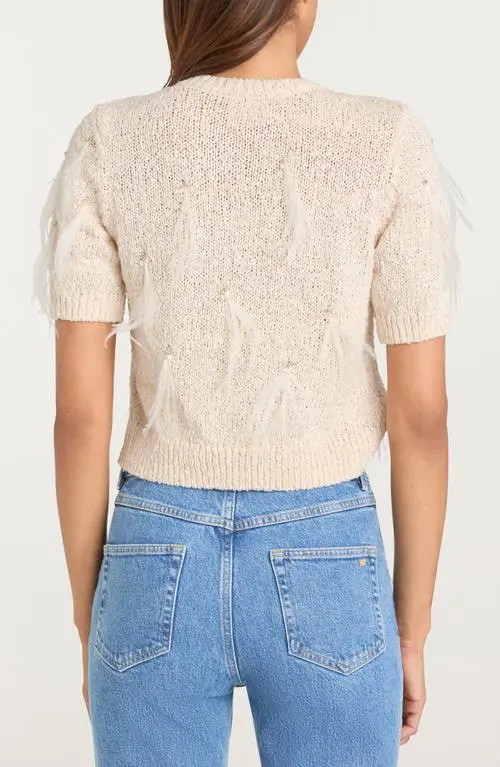 Cinq À Sept Coralie Embellished Short Sleeve Cardigan
