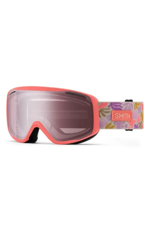 SMITH Rally Cylindrical Carbonic-x Small Frame Snow Goggles - Flare Flora/ignitor Mirror