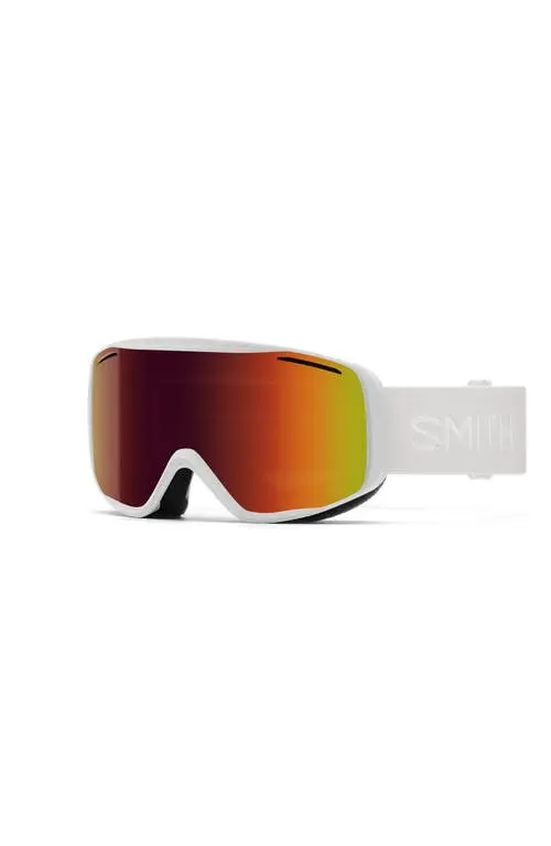 SMITH Rally Cylindrical Carbonic-x Small Frame Snow Goggles - White/red Sol-x Mirror