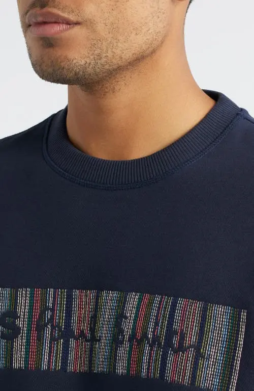 Paul Smith Regular Fit Embroidered Graphic Sweatshirt - Very Dark Navy