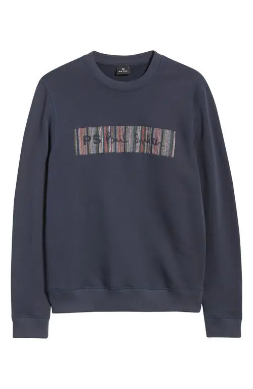 Paul Smith Regular Fit Embroidered Graphic Sweatshirt - Very Dark Navy
