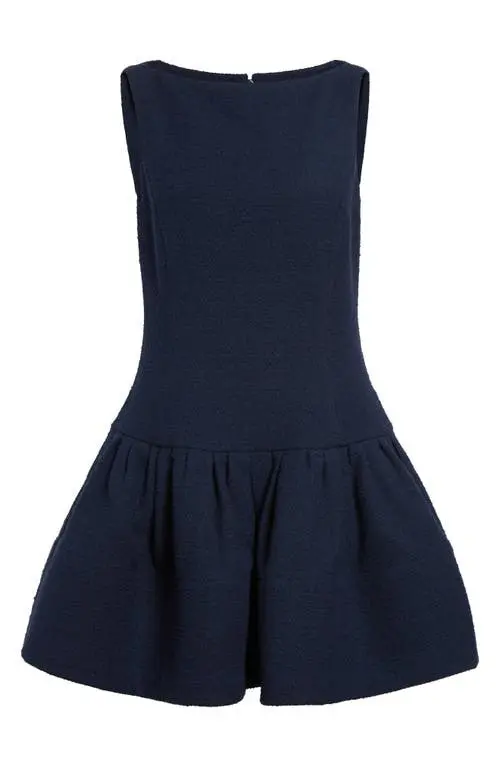 Oscar De La Renta Bubble Hem Tweed Minidress