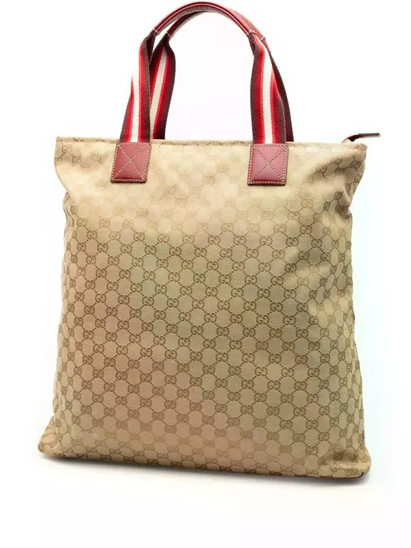 Gucci Gg Canvas Web Tote Bag