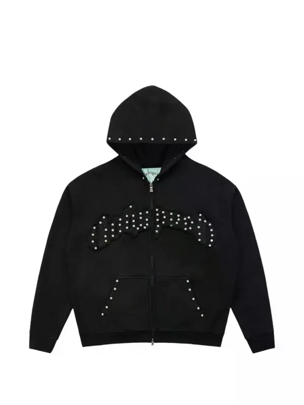 GODSPEED Studded Zip-up Hoodie - Black