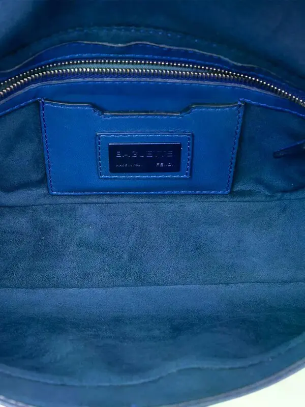 Fendi Patchwork Leather Qutweet Bird Baguette - Blue