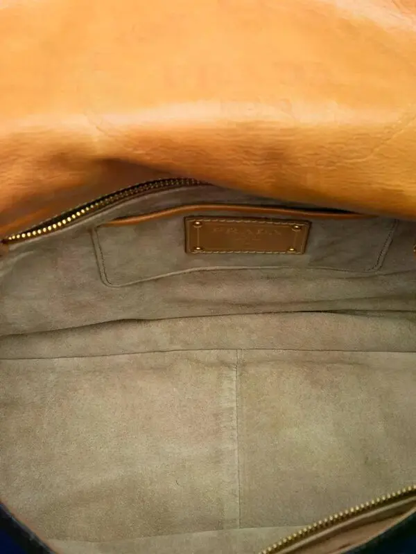 Prada Canvas Canapa Pattina Satchel